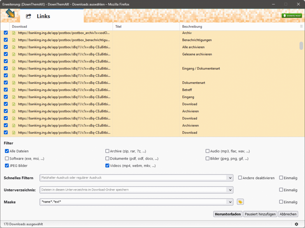 ING Download: Massendownload der Postbox? [Update] – DerPranger